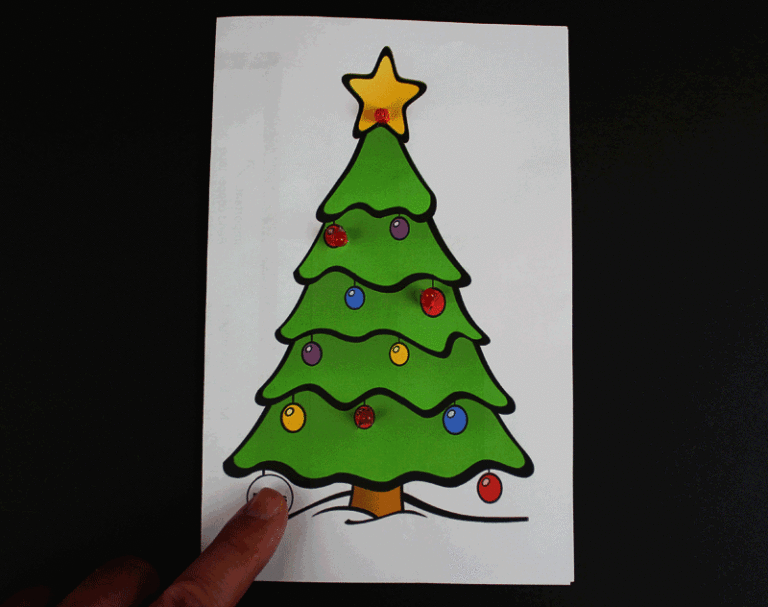 Christmas Light-up Cards w/ Paper Circuits | STEM Makerspace Projects