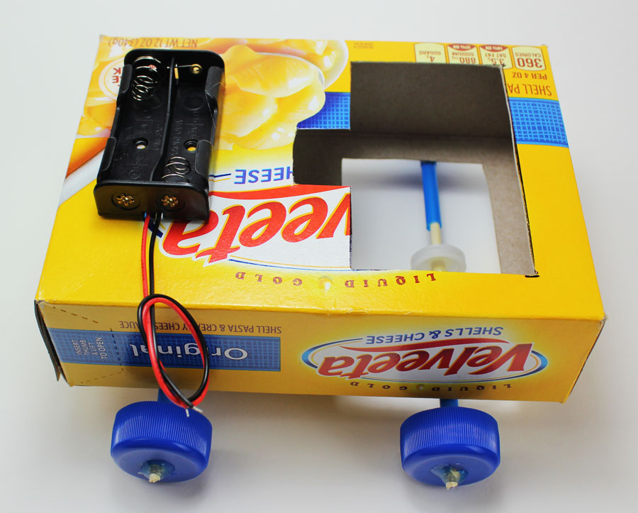 Make a Simple Battery Powered DIY Car - Science Fair / Makerspace