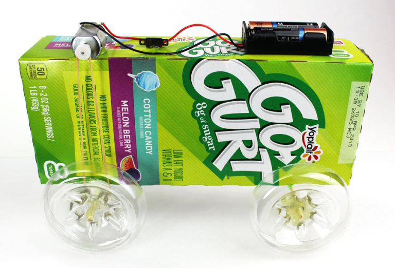 DIY Mini Electric Battery Car Project - Makerspace Tutorial