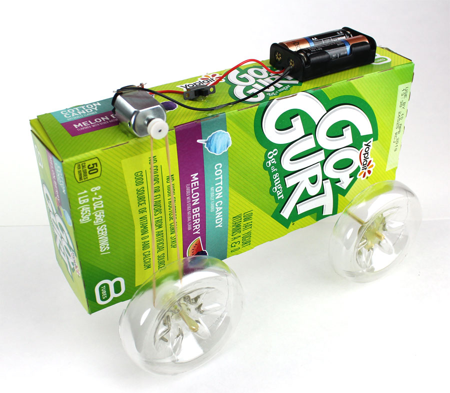 DIY Mini Electric Battery Car Project - Makerspace Tutorial