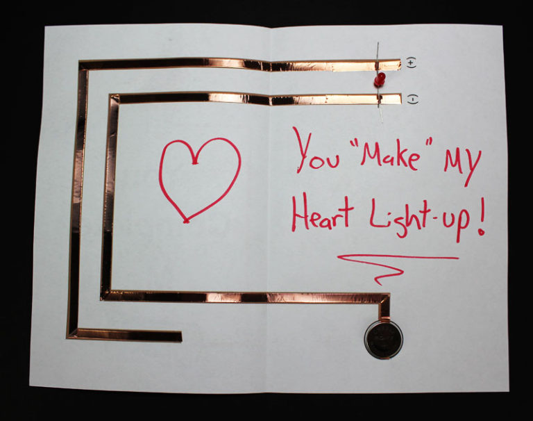 Make a Light-up Valentines Day Card - Makerspaces.com